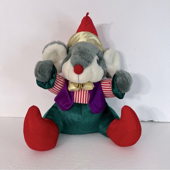 Vintage | Holiday | Vtg Stuffed Plush Mouse Play By Play Christmas ...